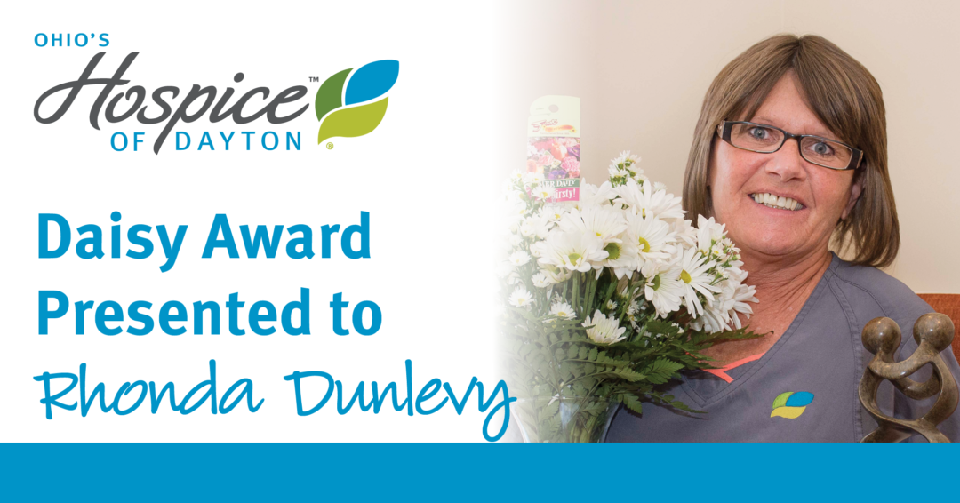 Rhonda Dunlevy Honored with Daisy Award - Ohio's Hospice of Dayton ...
